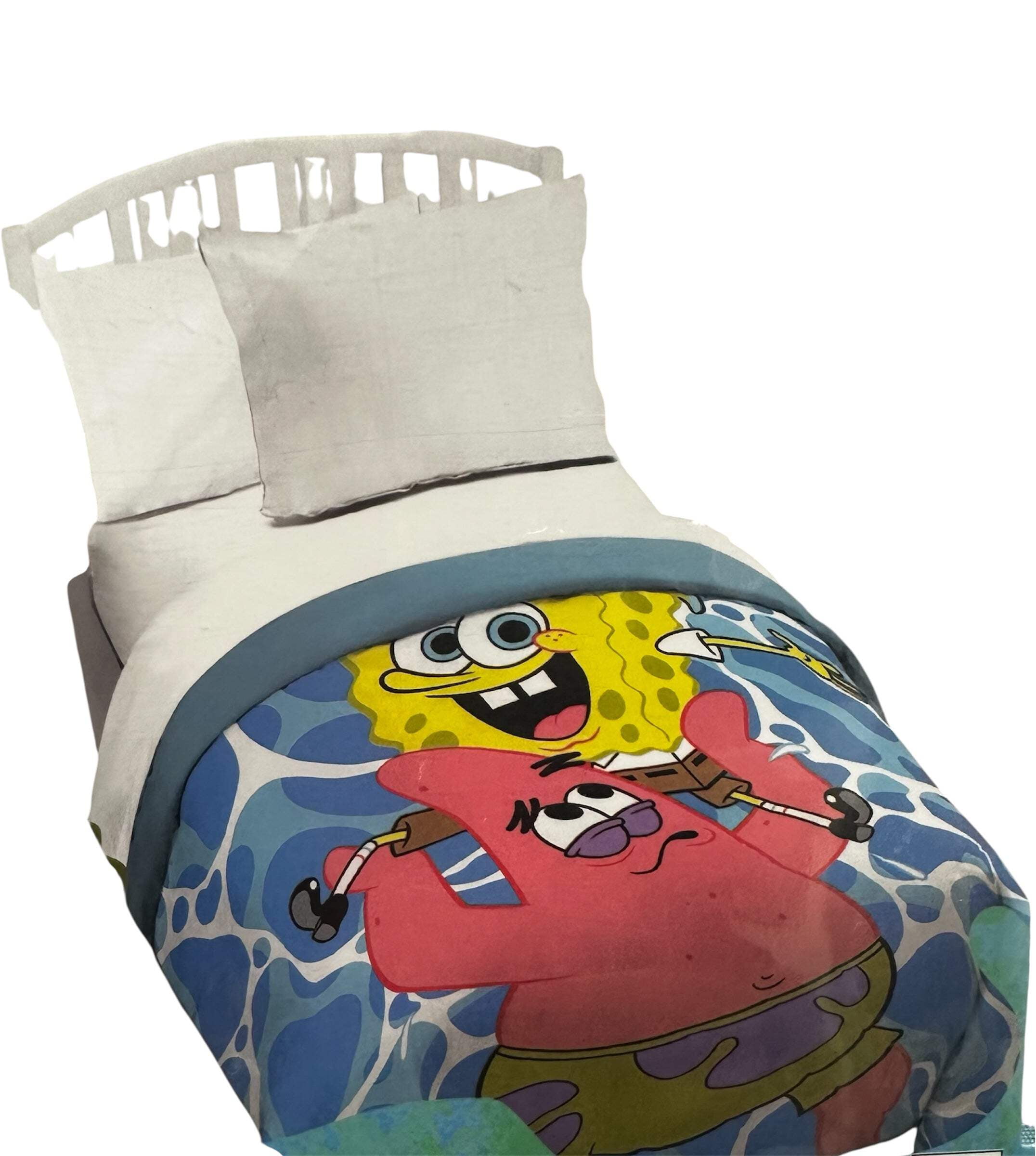 Spongebob Squarepants "Friends" Twin Quilted Bedspread Only - Walmart.com