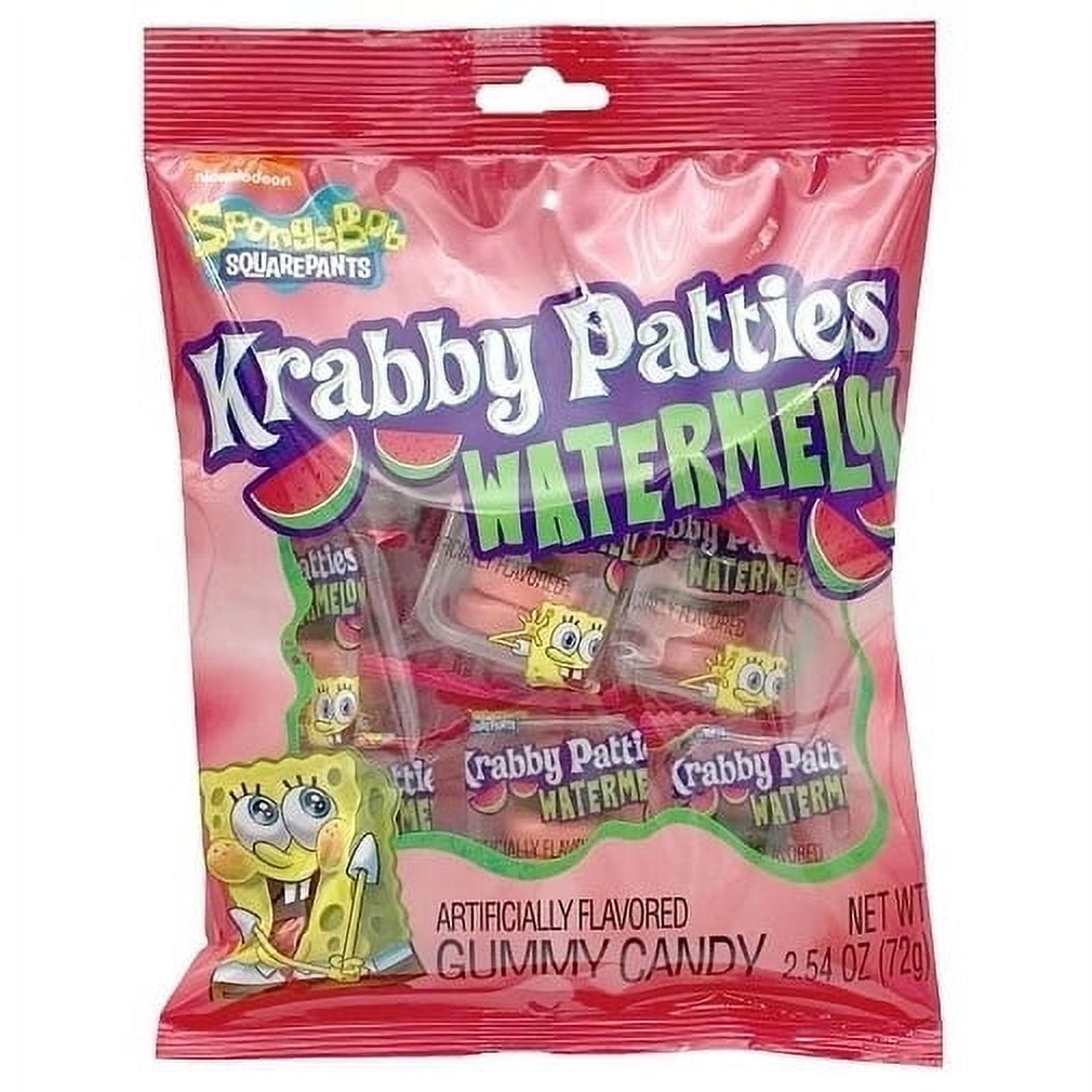 Spongebob Squarepants Krabby Patties Watermelon Gummy Candy - Walmart.com