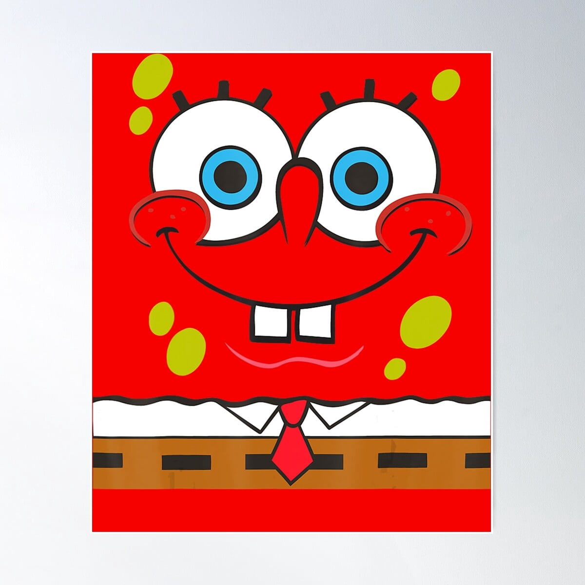 Spongebob Squarepants Large Face Poster Wall Art, Modern Wall Decor For ...