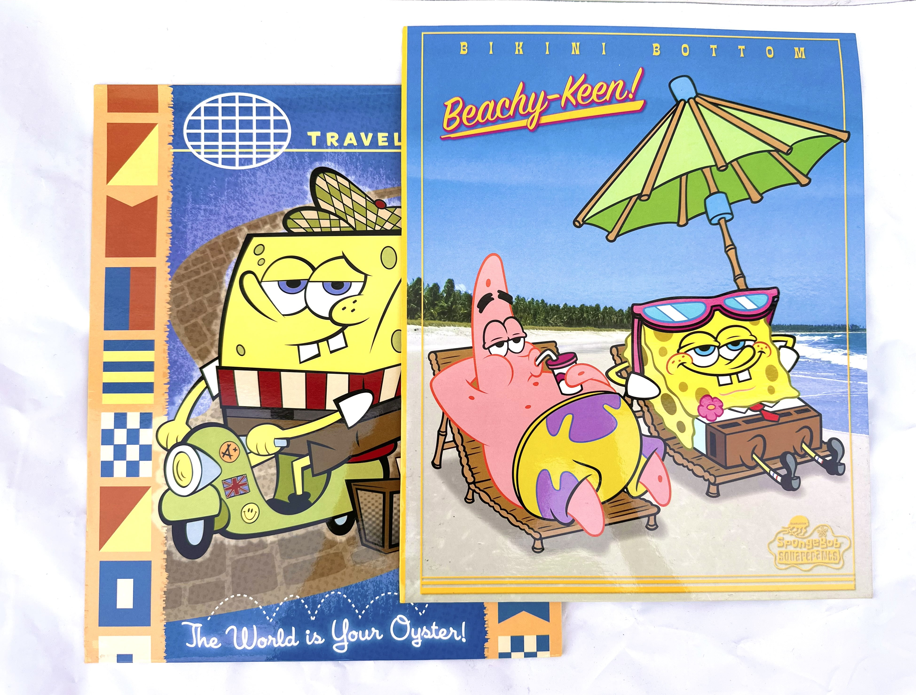 Spongebob Squarepants Light Blue and Green Colored Folders (2pc ...