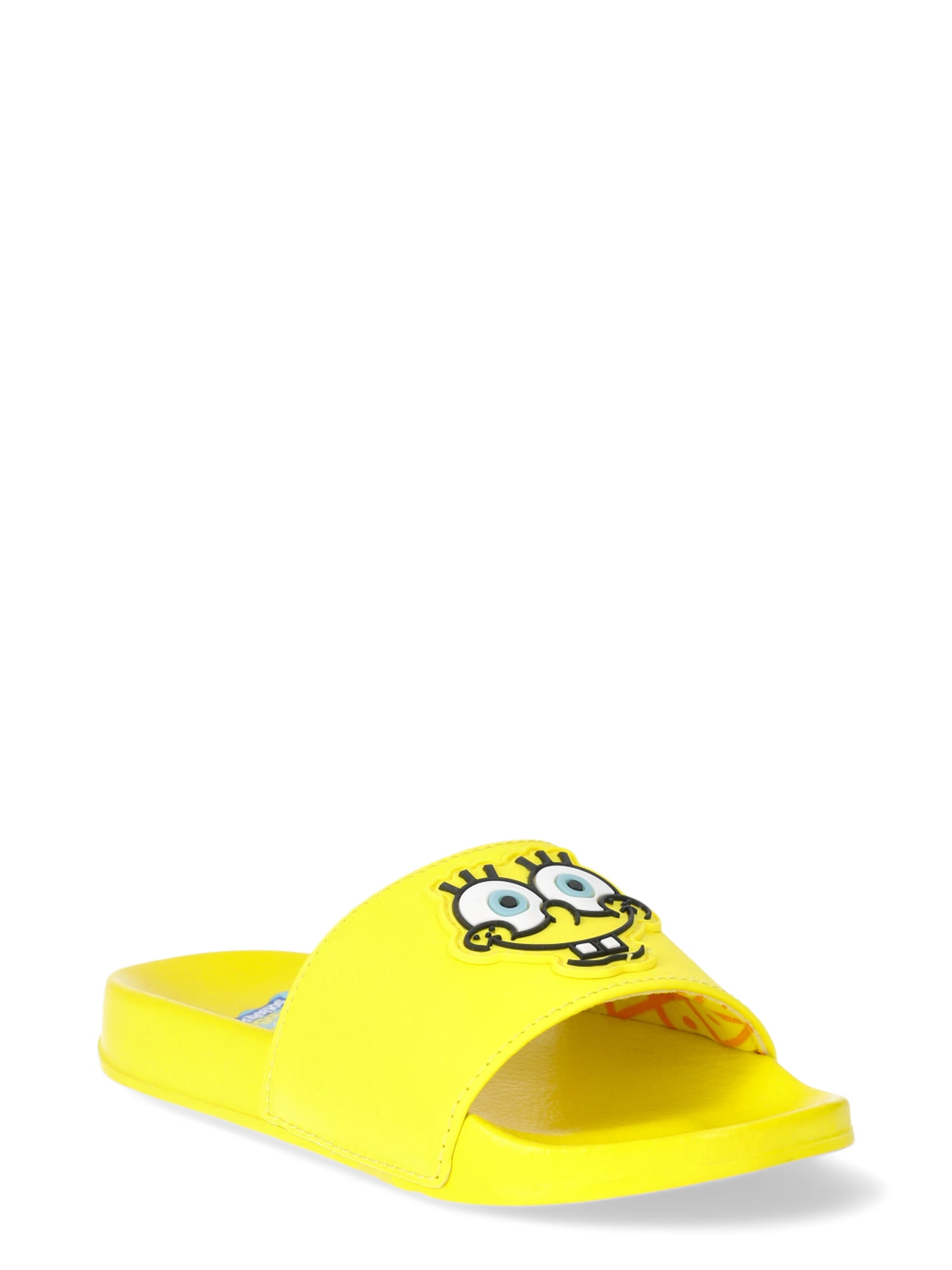SpongeBob SquarePants Little and Big Boys Slide Sandals, Sizes 11-5 ...
