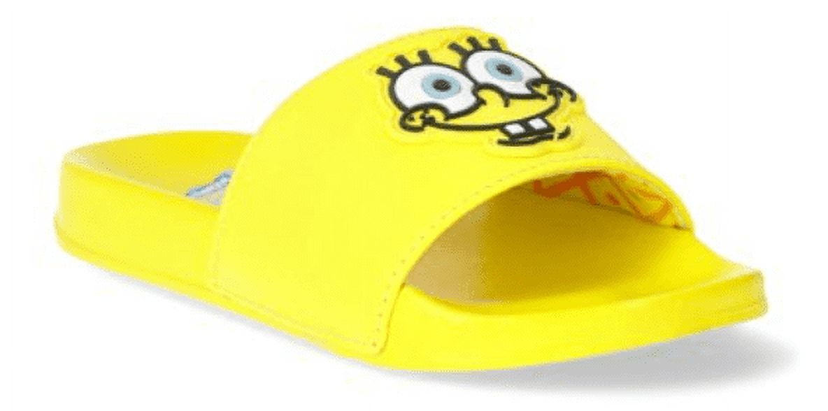 SpongeBob SquarePants Little and Big Boys Slide Sandals, Sizes 11-5 ...