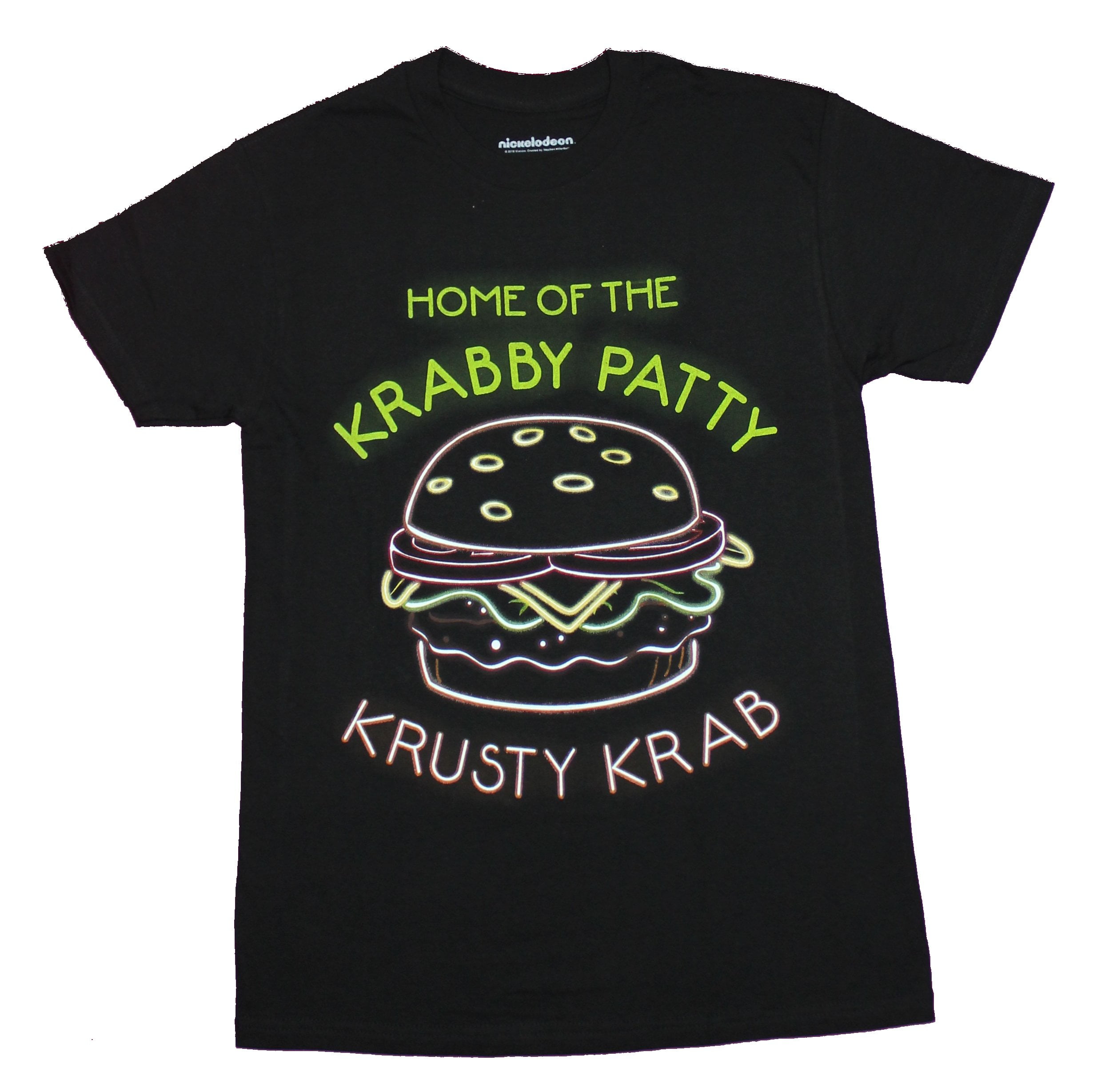 Spongebob Squarepants Mens T-Shirt - Home of The Krabby Patty Krusty Krab (Large) - Walmart.com