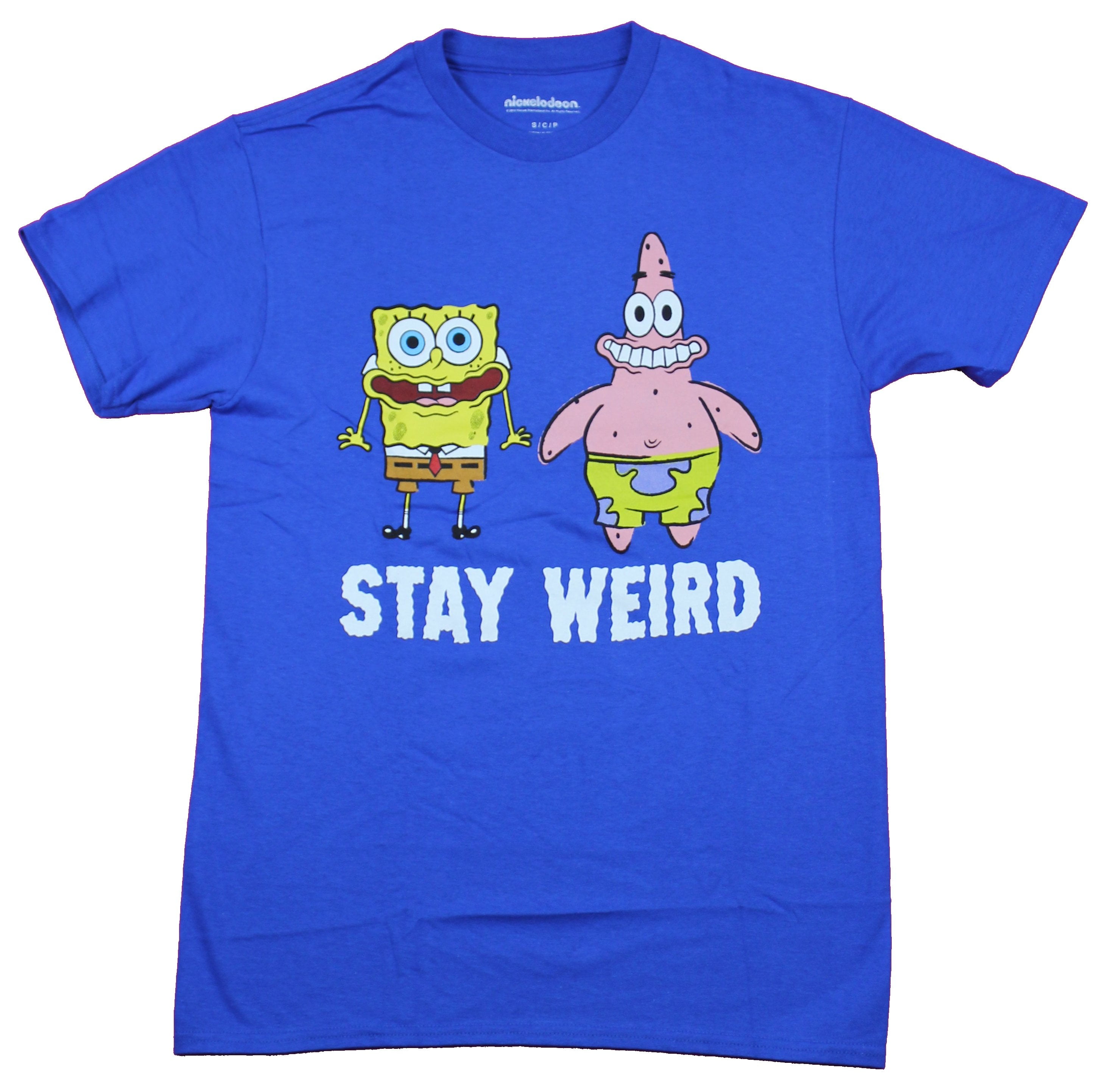 Spongebob Squarepants Mens T-Shirt - Stay Weird Freaky Patrick & Bob ...