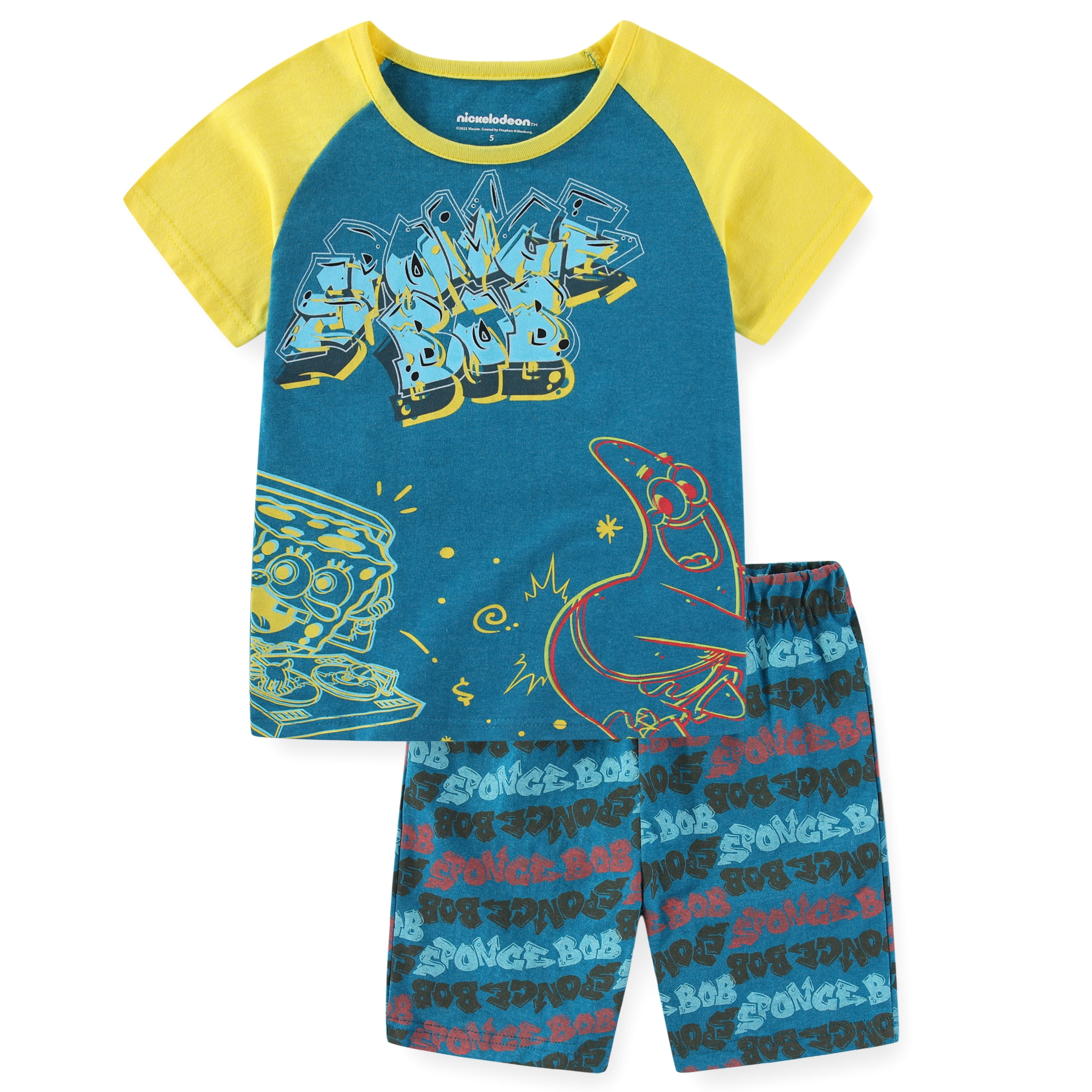 Spongebob Squarepants Nickelodeon Short Sleeve T-Shirt and Shorts Set ...