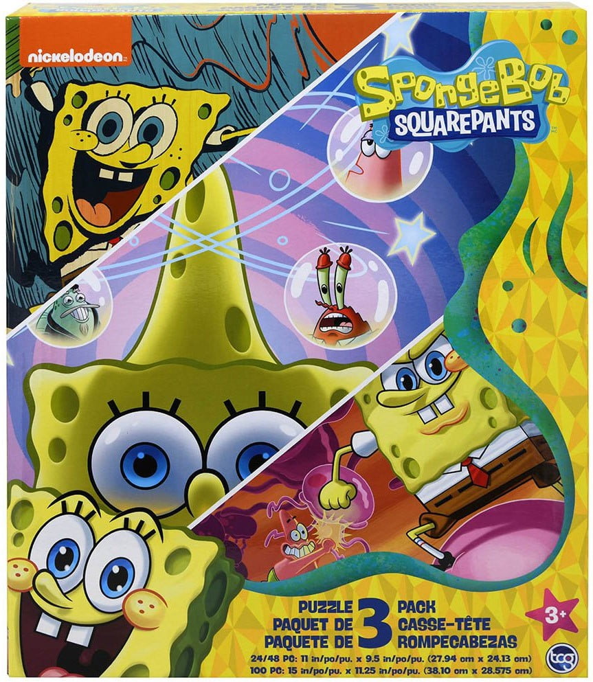 Spongebob Squarepants Puzzle 3-Pack - Walmart.com