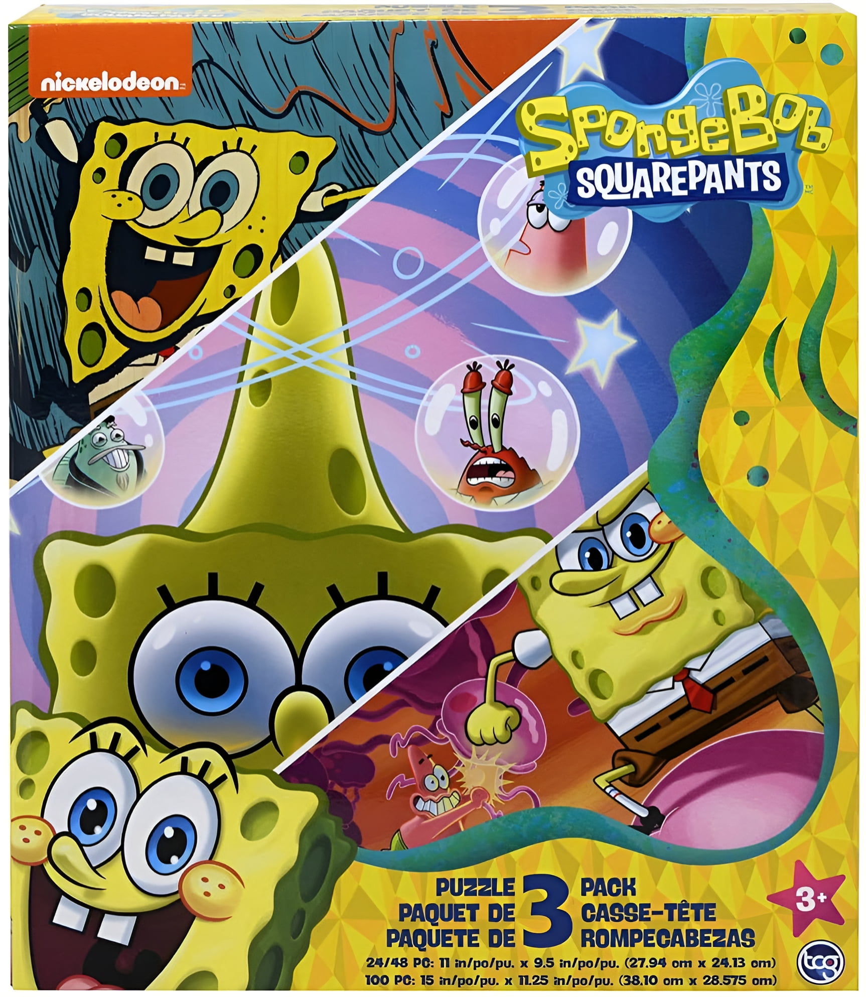 Spongebob Squarepants Puzzle 3-Pack - Walmart.com