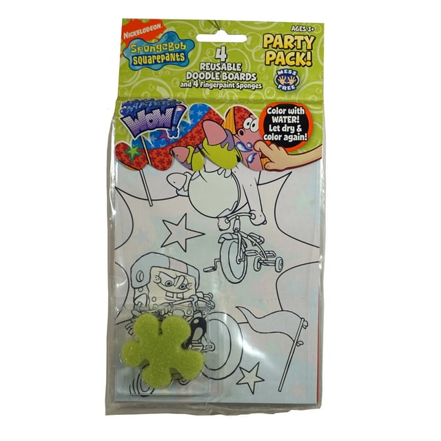 Spongebob Squarepants Reusable Doodle Boards (4ct) - Walmart.com