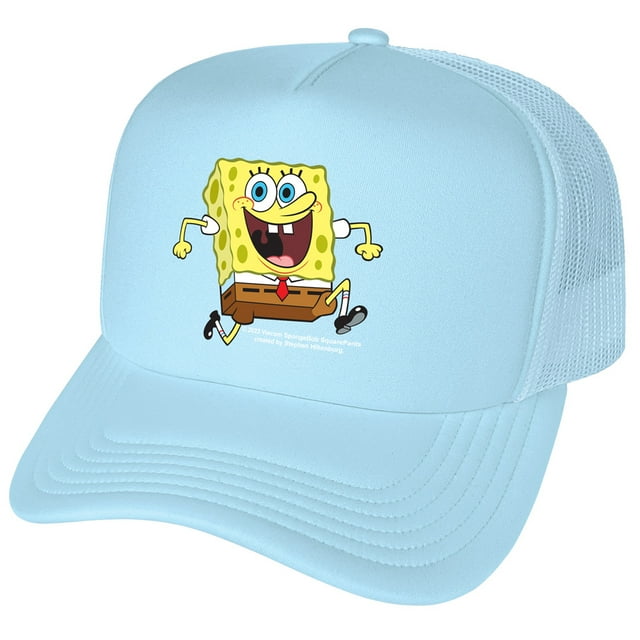 Spongebob Squarepants Running Spongebob Foam Snapback Trucker Hat ...