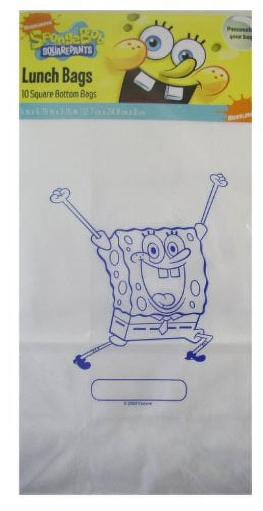Spongebob Squarepants Sack Lunch Bags - Nickelodeon Spongebob ...