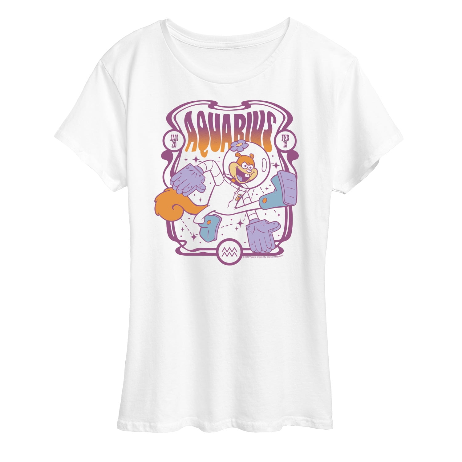Spongebob Squarepants - Sandy Cheeks Aquarius Astrology - Women's Short ...