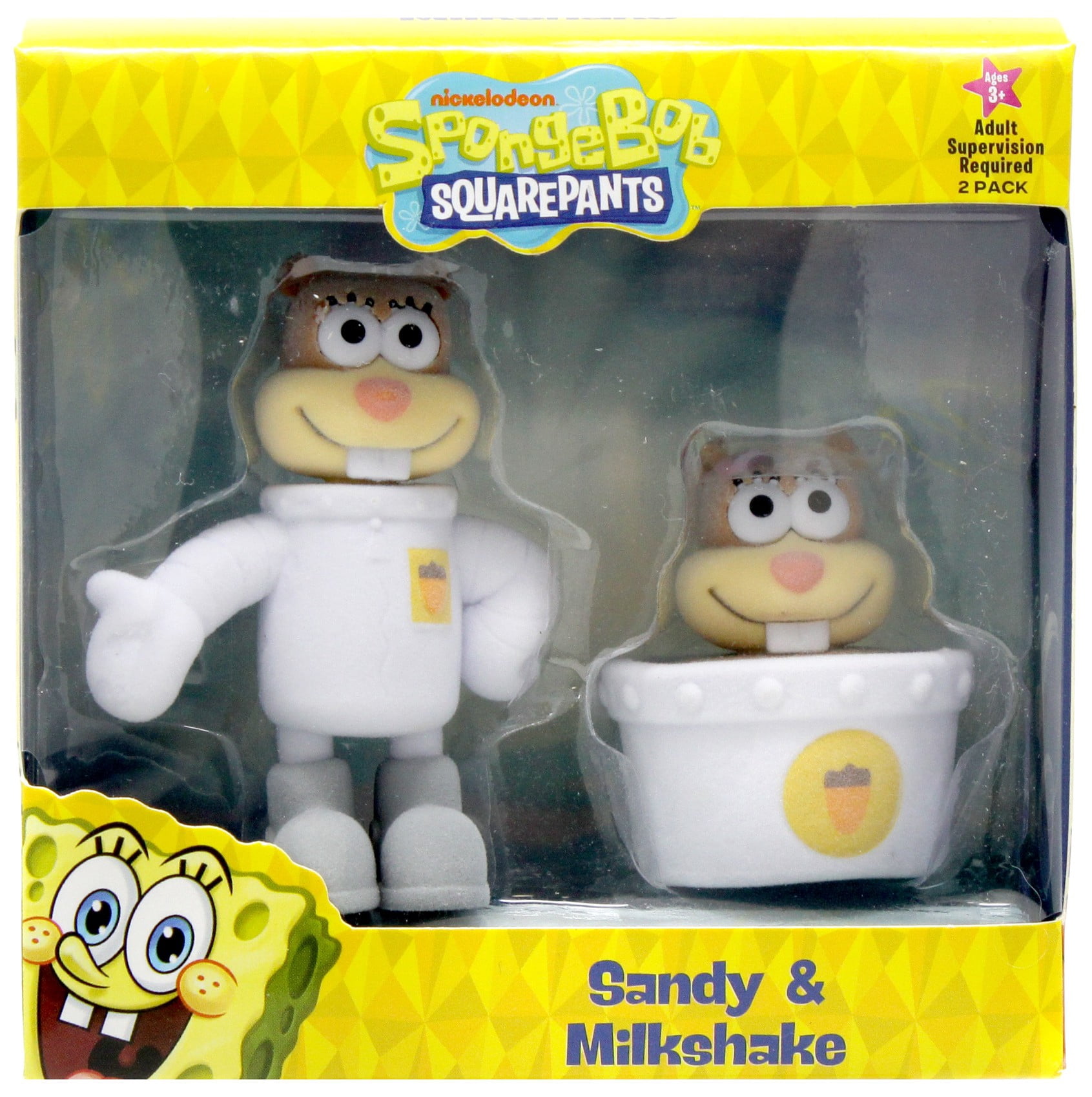 Spongebob Squarepants Sandy & Milkshake Mini Figure 2-Pack [Flocked ...