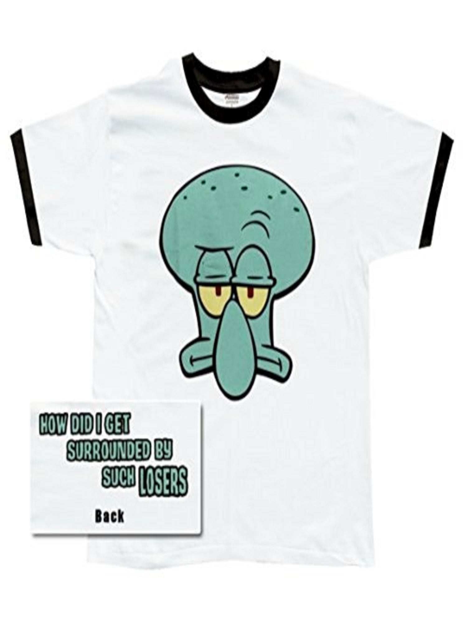 Spongebob Squarepants Squidward Tentacles Adult Men Character T-Shirt ...