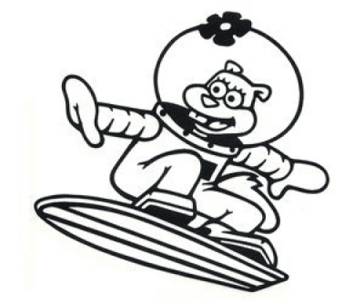 Surfing Spongebob And Sandy