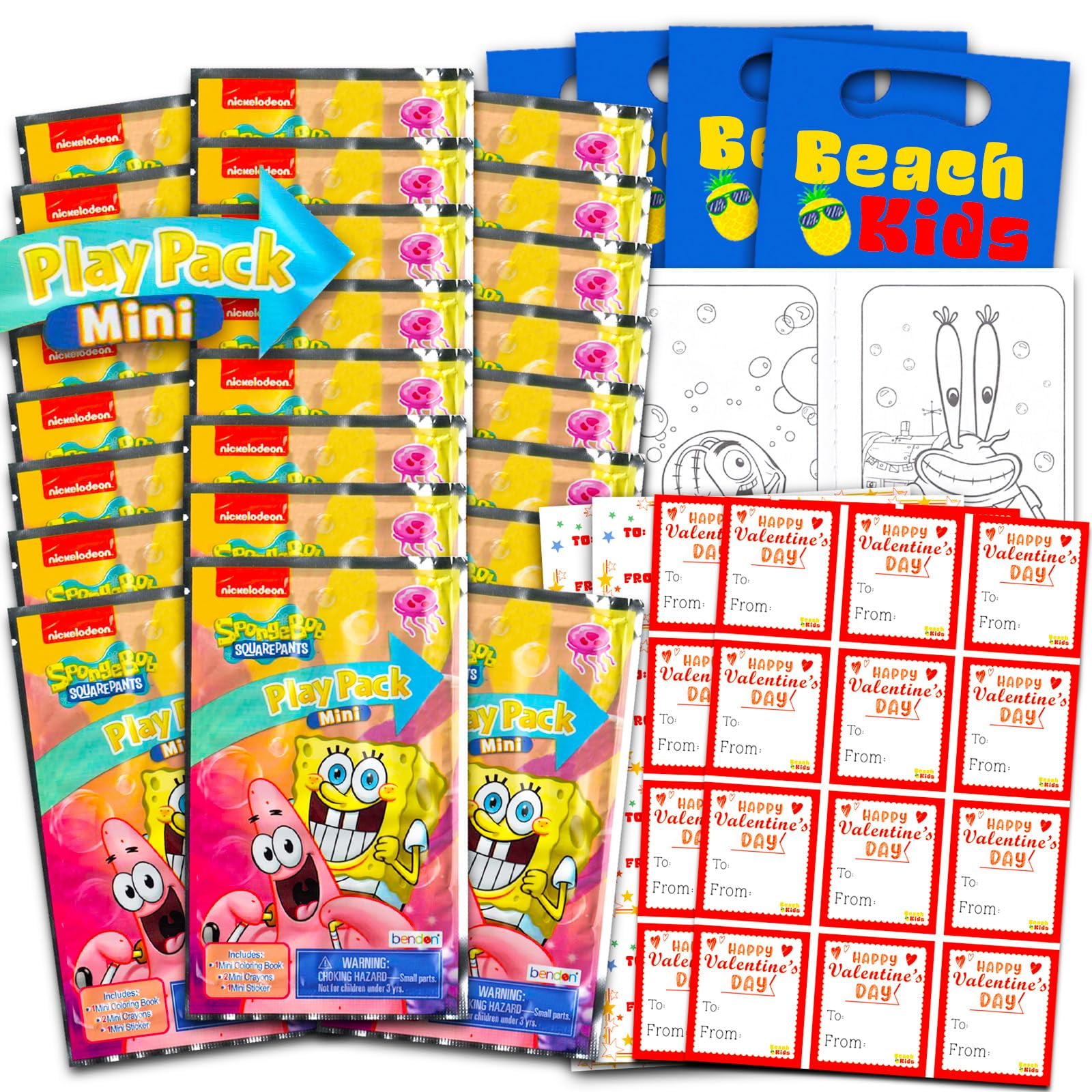 Spongebob Squarepants Valentine's Day MMF7 Classroom Gift Exchange ...