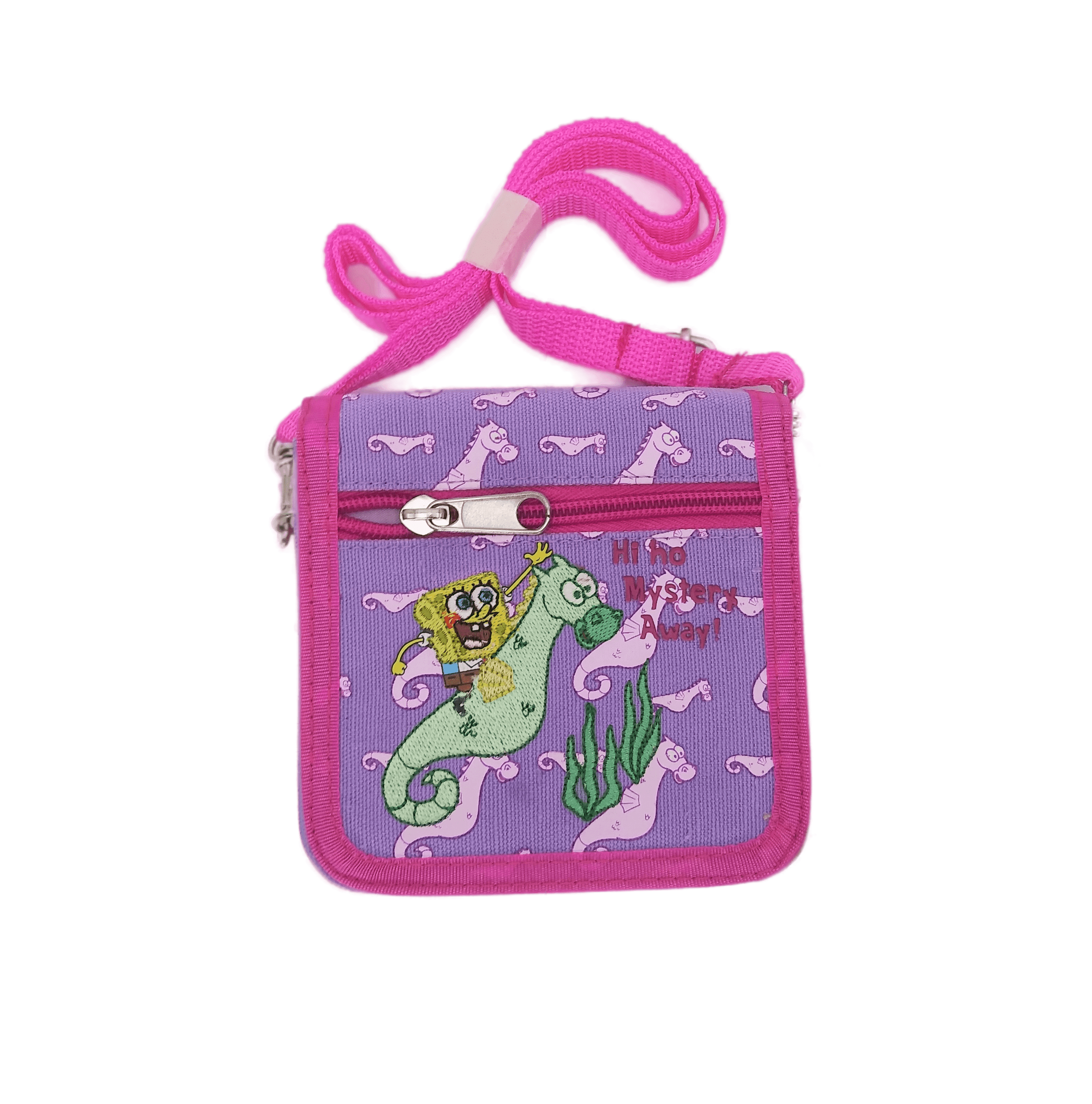 Spongebob Squarepants Wallet with Strap Purple Seahorse - Walmart.com