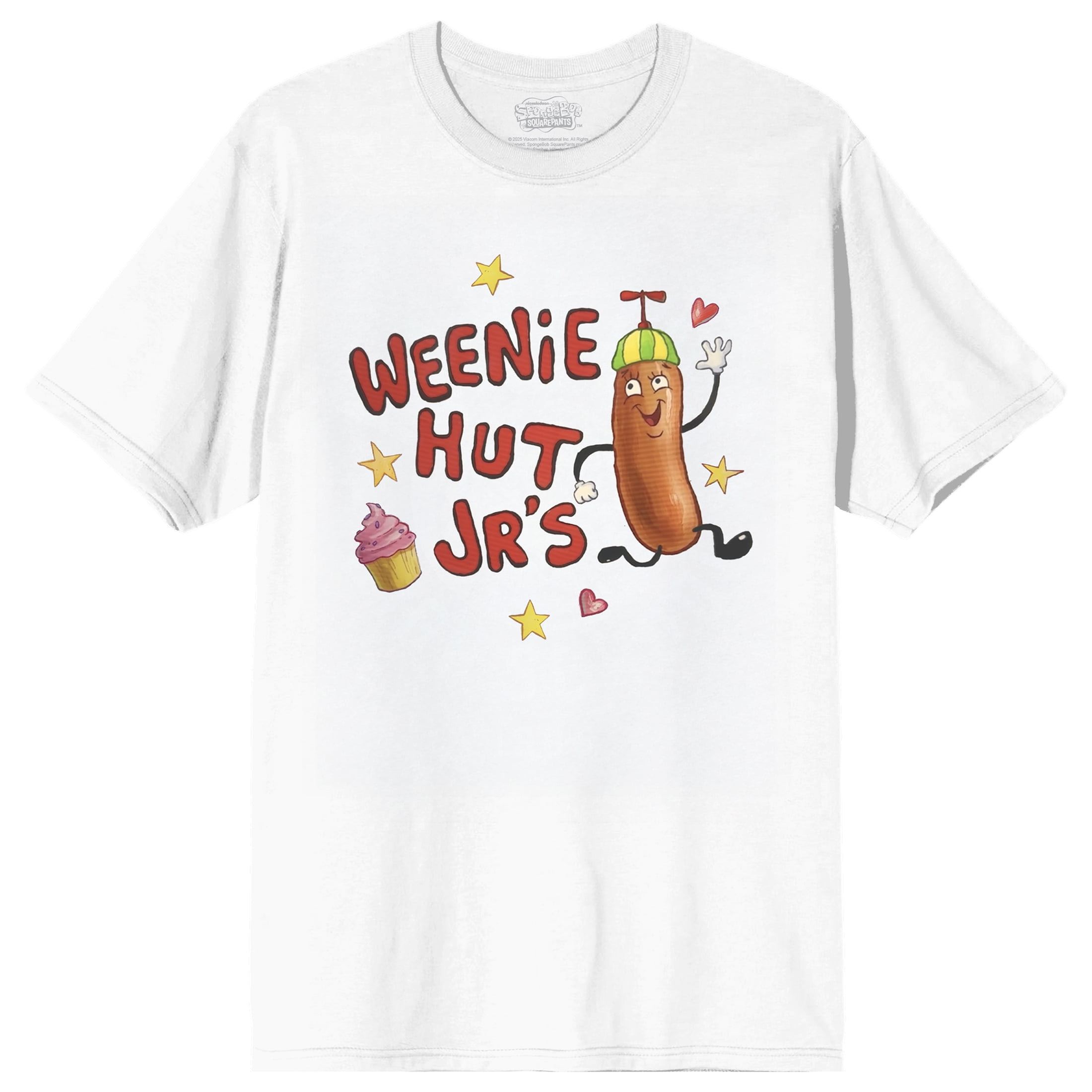 Spongebob Squarepants Weenie Hut Jr's on White Adult T-Shirt-XL ...