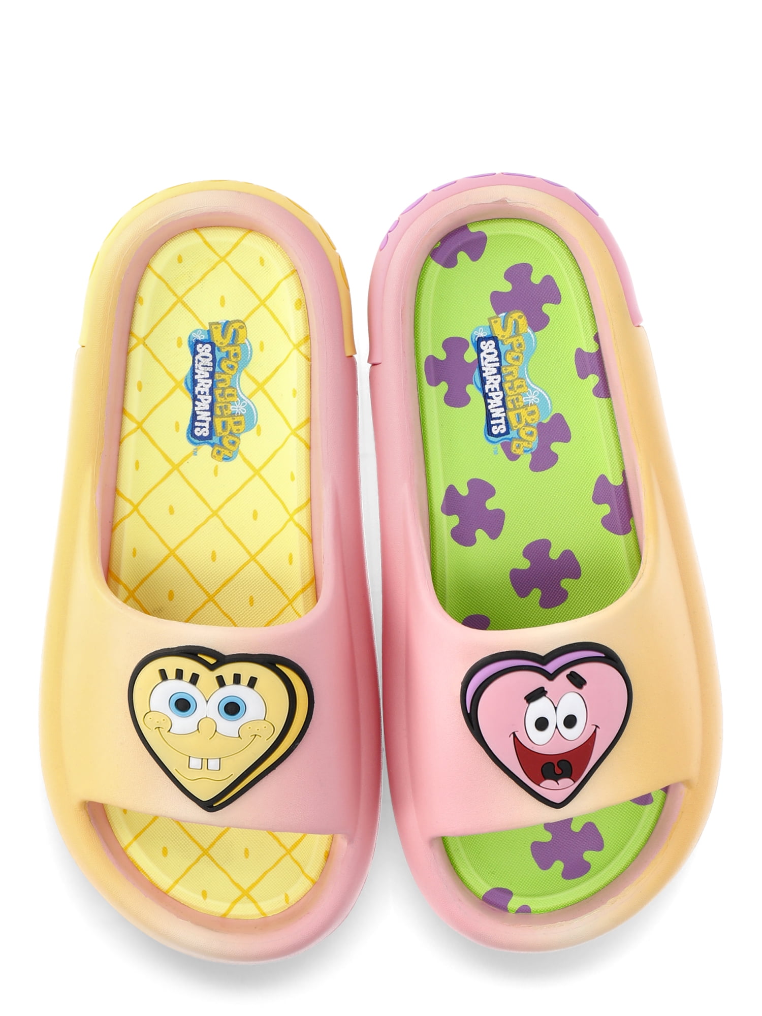 SpongeBob SquarePants Women's Comfort Slide Sandals - Walmart.com