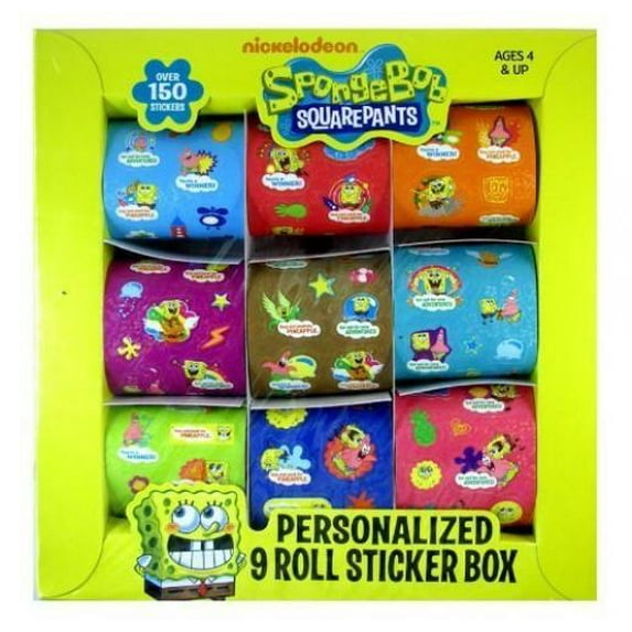 Spongebob Sticker Rolls - Spongebob Rolled Sticker Box (9Rolls ...