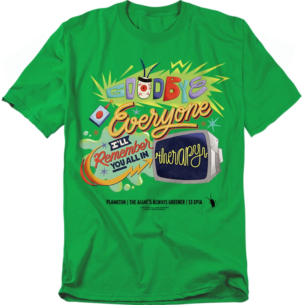 Spongebob T-Shirt Plankton Therapy Unisex Graphic Tee for Men & Women ...