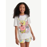Spongebob X Justice Girls Oversized Tee, Sizes XS - XLP - Walmart.com