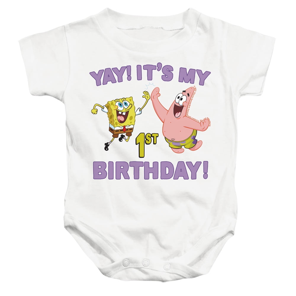 Spongebob Yay Birthday Unisex Infant Snap Suit for Baby (24 Months ...