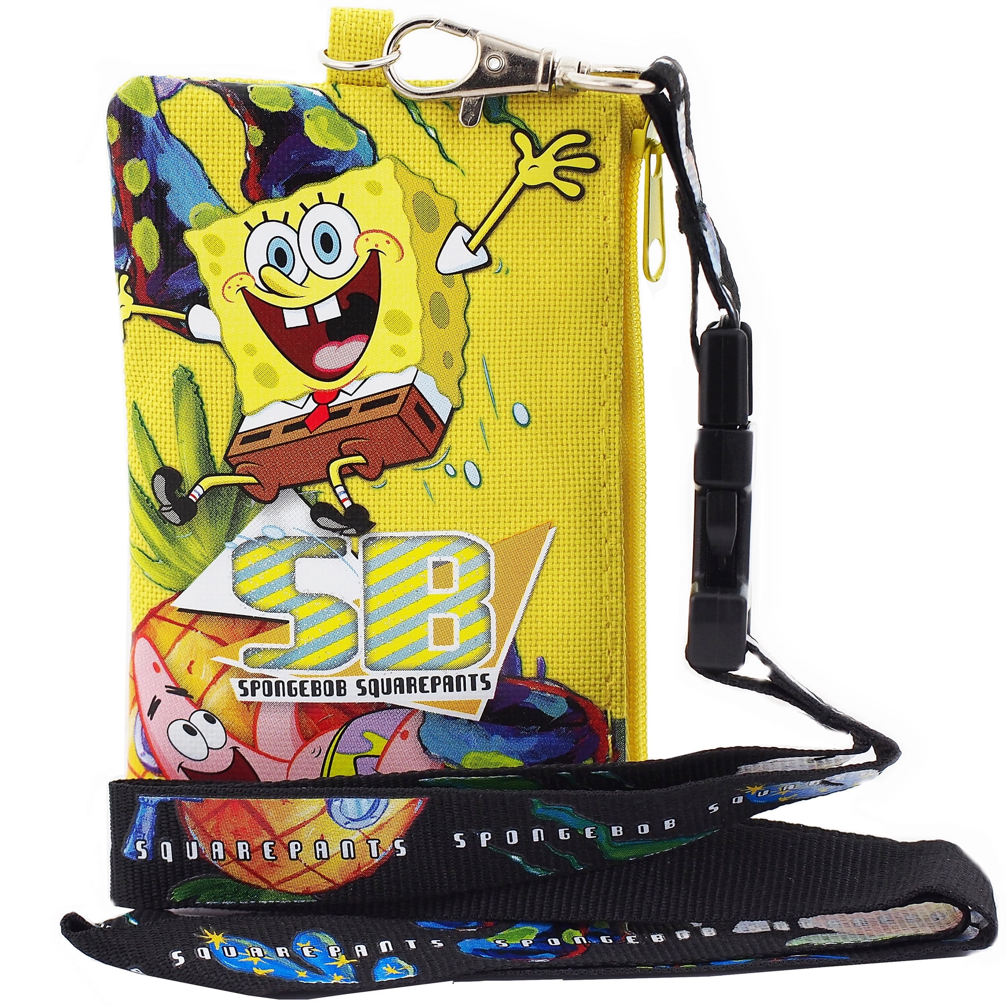 Spongebob Yellow Lanyard with Detachable Coin Purse - Walmart.com