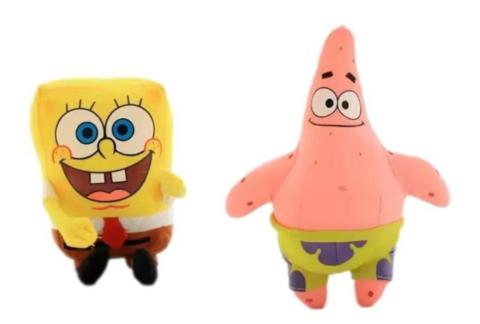 Spongebob and Patrick 7.5 Inch Tall Plush Toy Figure Set of 2 - Walmart.com