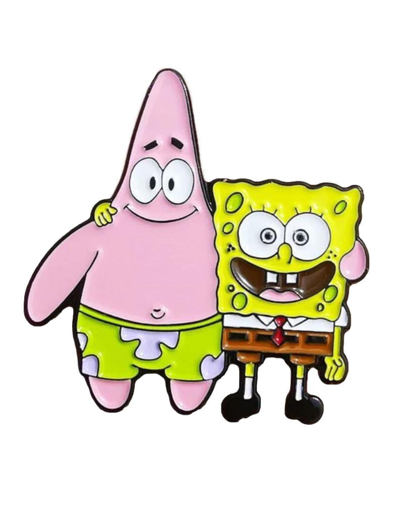 Spongebob and Patrick Cartoon Metal Pin - Walmart.com