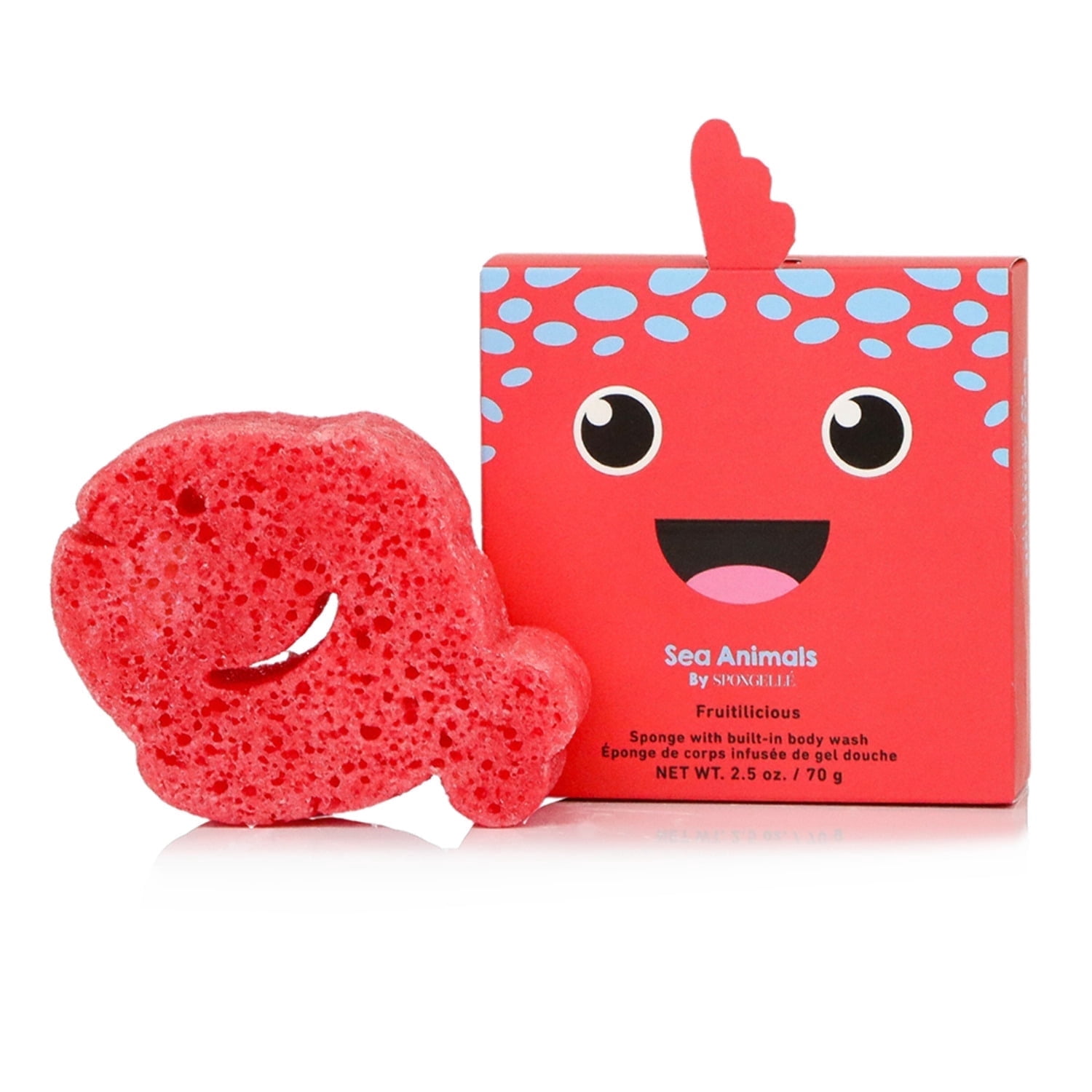 SPONGELLÉ Sea Animals, Kids Cleansing Sponge with Built-In Body Wash ...