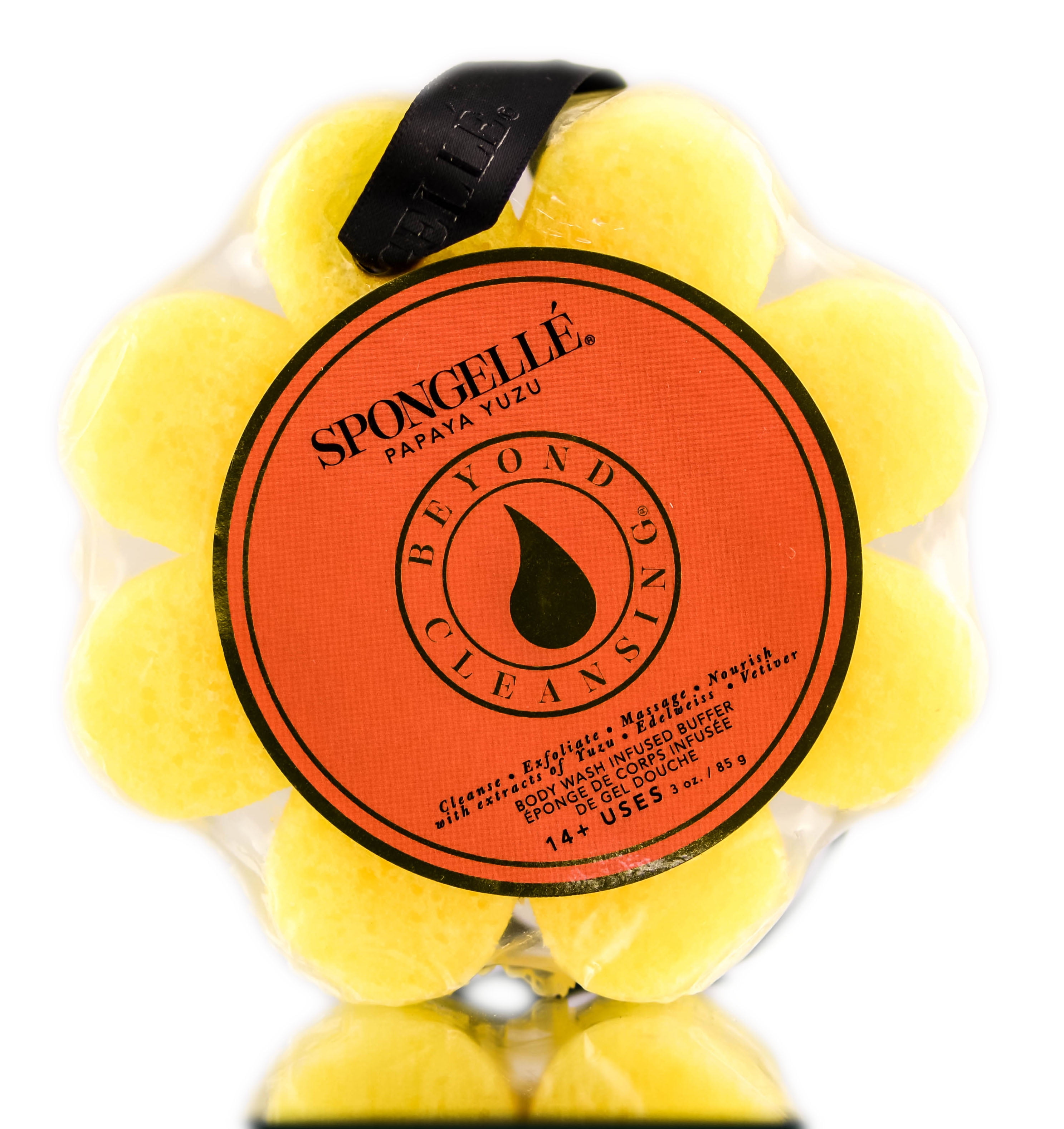 Spongelle Wild Flower Soap Sponge - Papaya Yuzu (Yellow) 1pc/85g ...