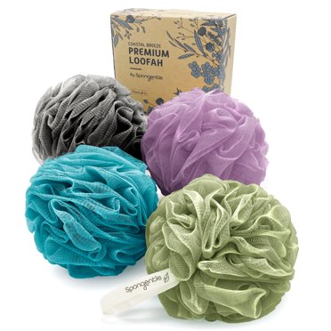 Metene Shower Loofah Sponge 3 Pack, Body Wash Scrubber Exfoliator Loofa ...