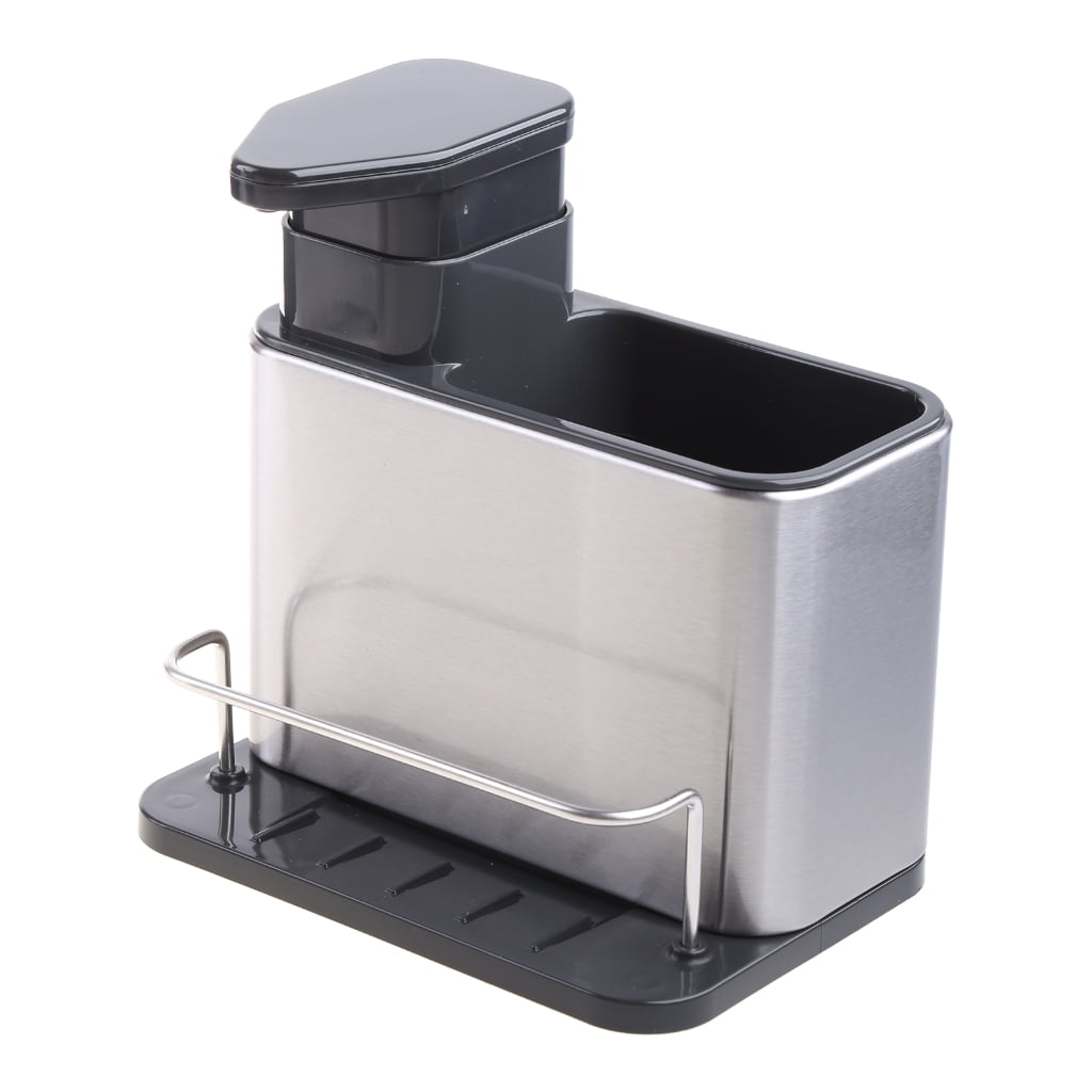 Sponges Holder with Soap Dispenser Stainless Steel Other Dishwashing ...