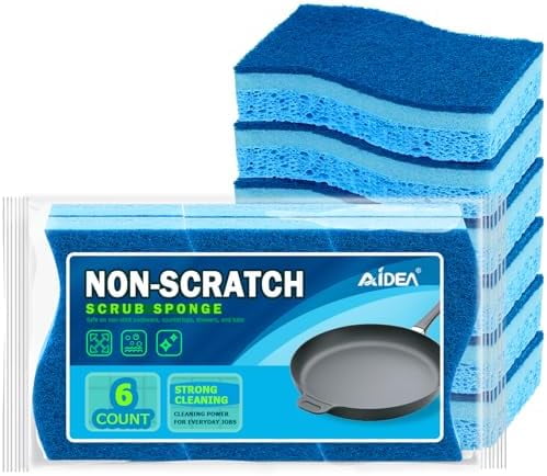 Sponges Kitchen, Non-Scratch Scrub Sponge, 6Count, Sponges for Non ...