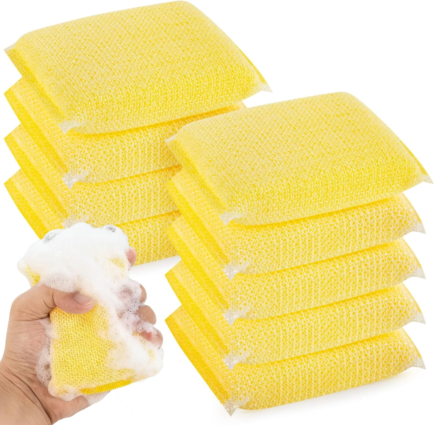 Sponges Kitchen Scrubbing Pad - 9PCS All-Purpose Non Scratch Scrubbing ...