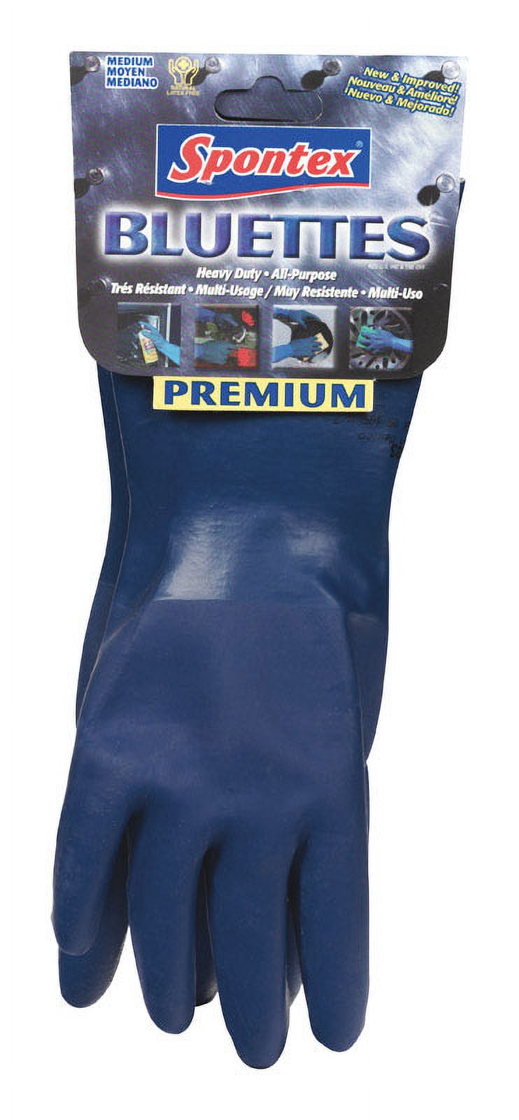 Spontex 18005 Medium Blue Household Gloves - Walmart.com