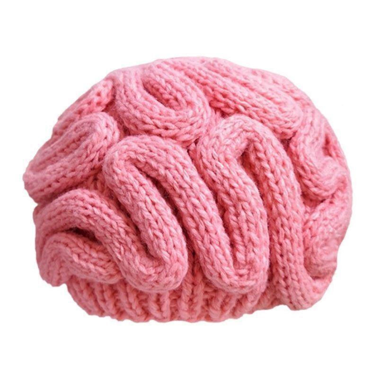 Spoof Horror Brain Hat Halloween Beanie Knitted Stretchy Thick Adult ...