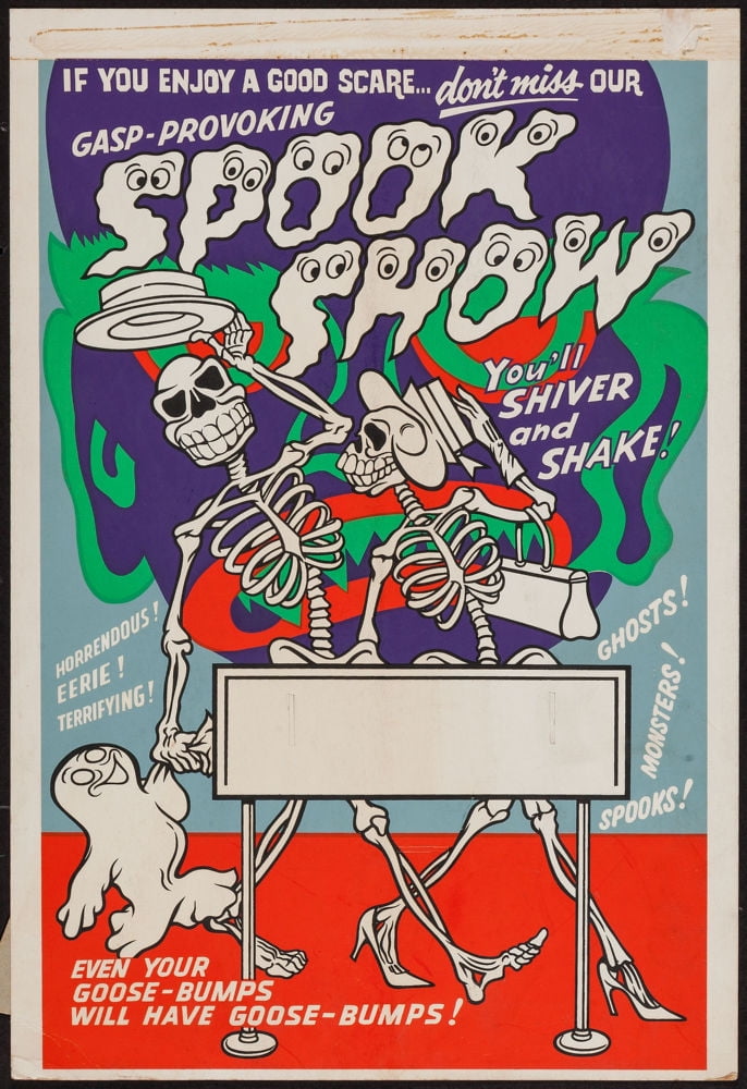Spook Show Poster 12x16 Art Print on Metal Sign 12in x 16in Multi-Color ...