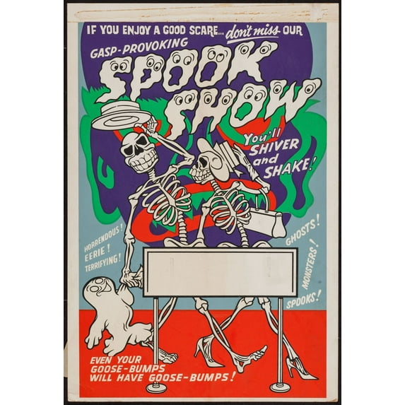 Spook Show Poster 12x16 Art Print on Metal Sign 12in x 16in Multi-Color ...