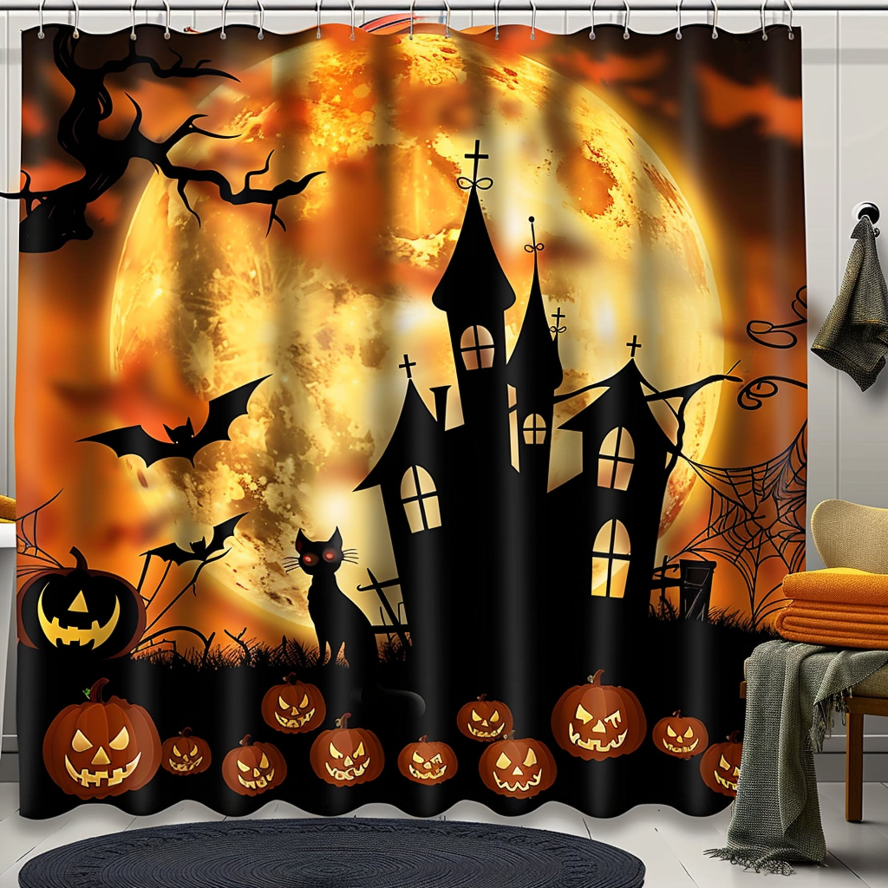 Spook Up Your Bathroom With Our Bewitching Halloween Shower Curtain