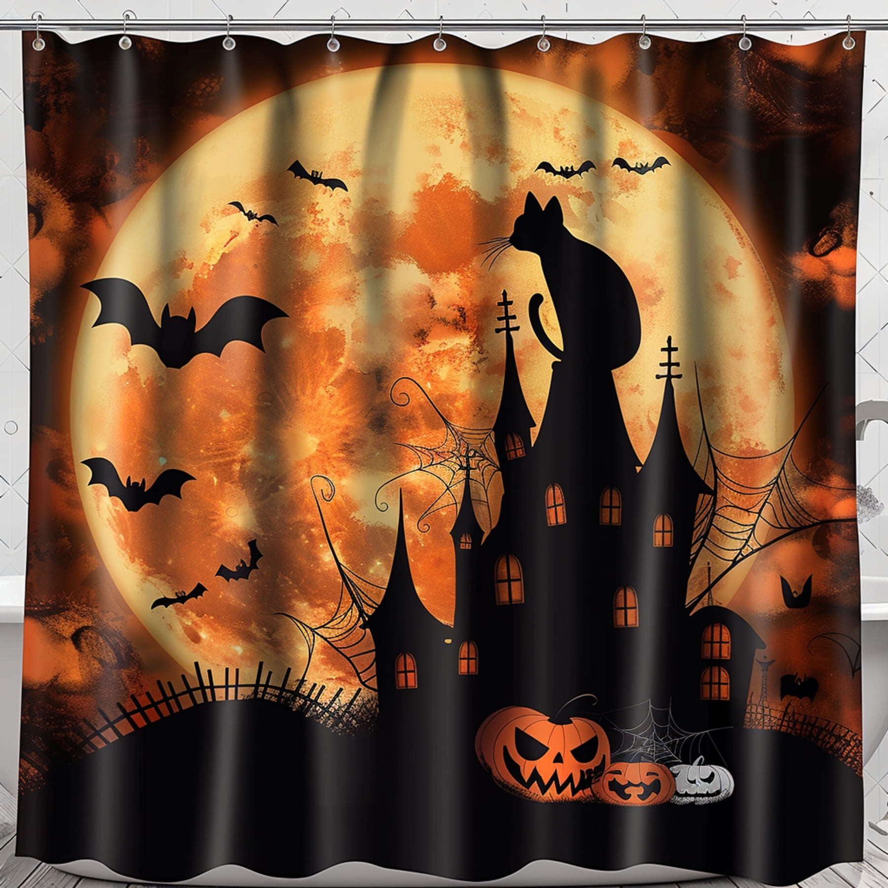Spook Up Your Bathroom With This Halloweenthemed Shower Curtain