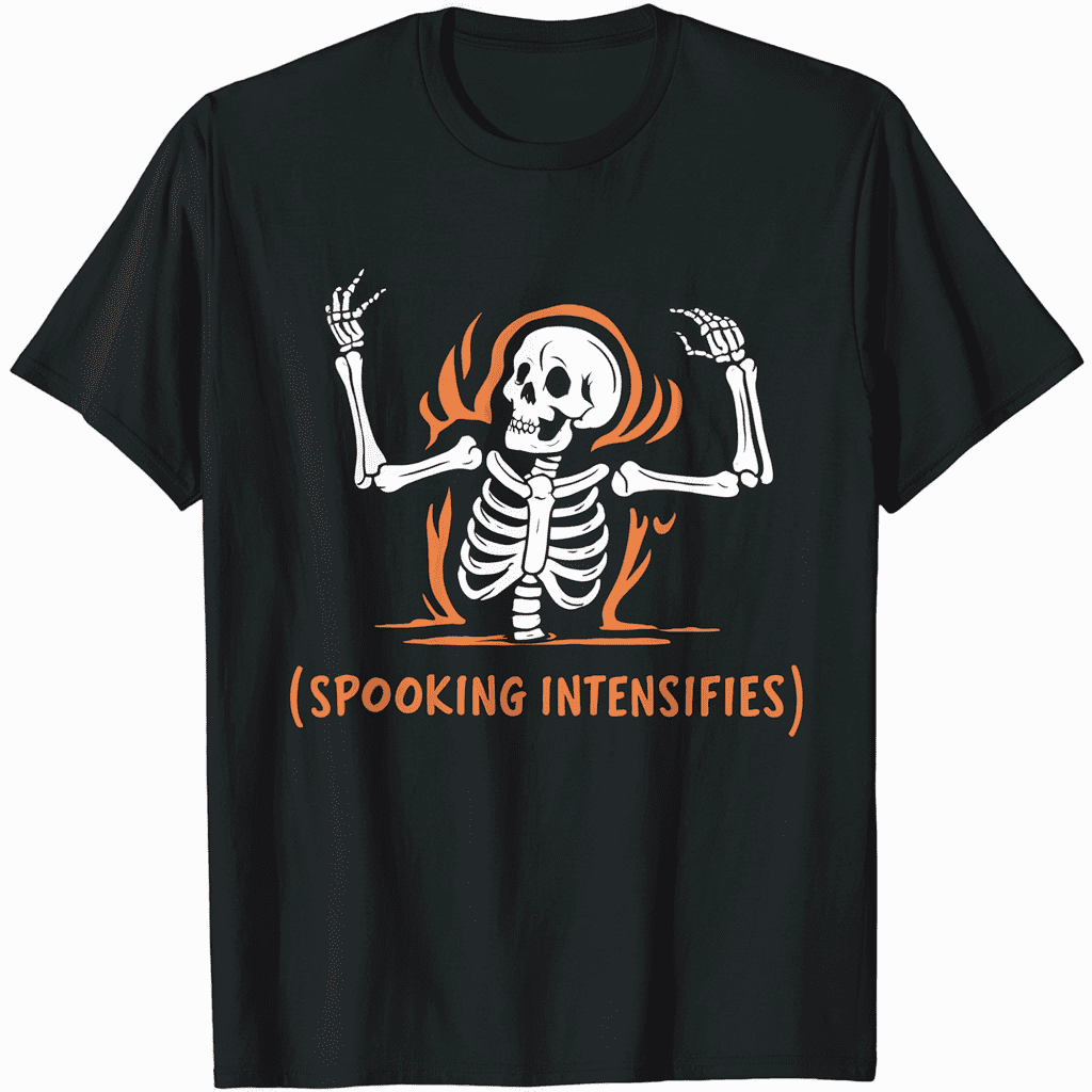 Spooking Intensifies Spooky Scary Skeleton Meme T Shirt - Walmart.com