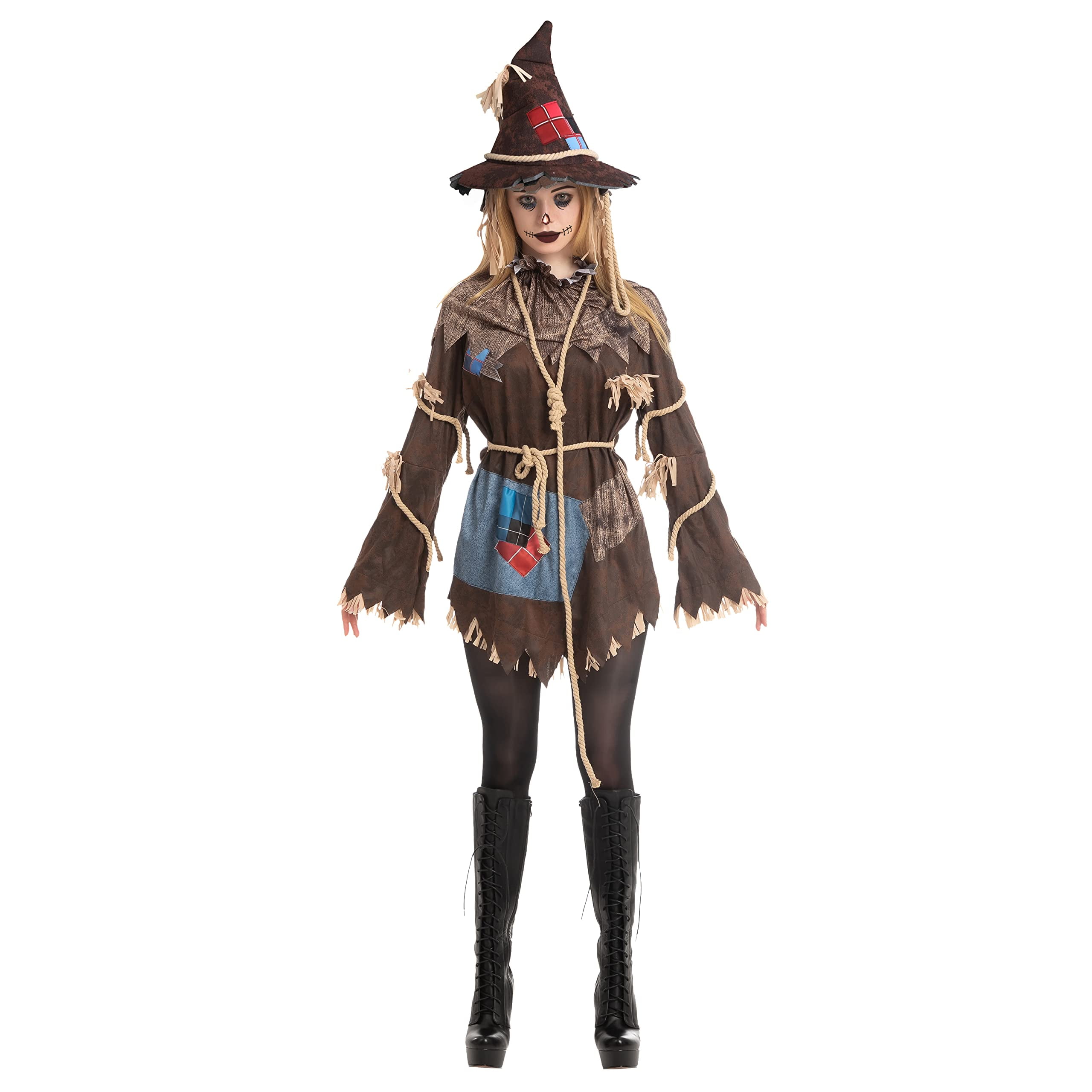 Spooktacular Creations Adult Women Scary Scarecrow Costume, L - Walmart.com