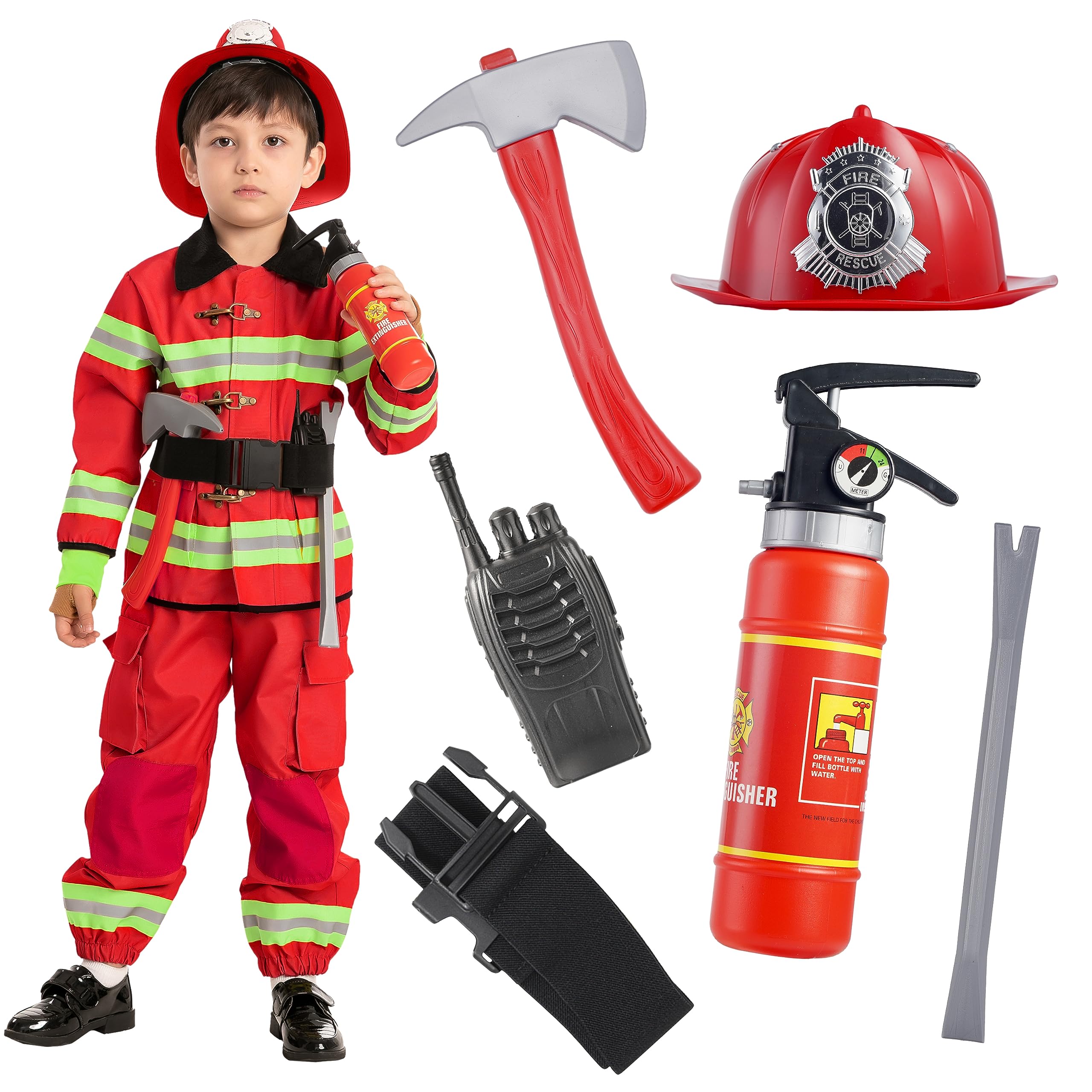 Boys Tan Firefighter Costume - Walmart.com