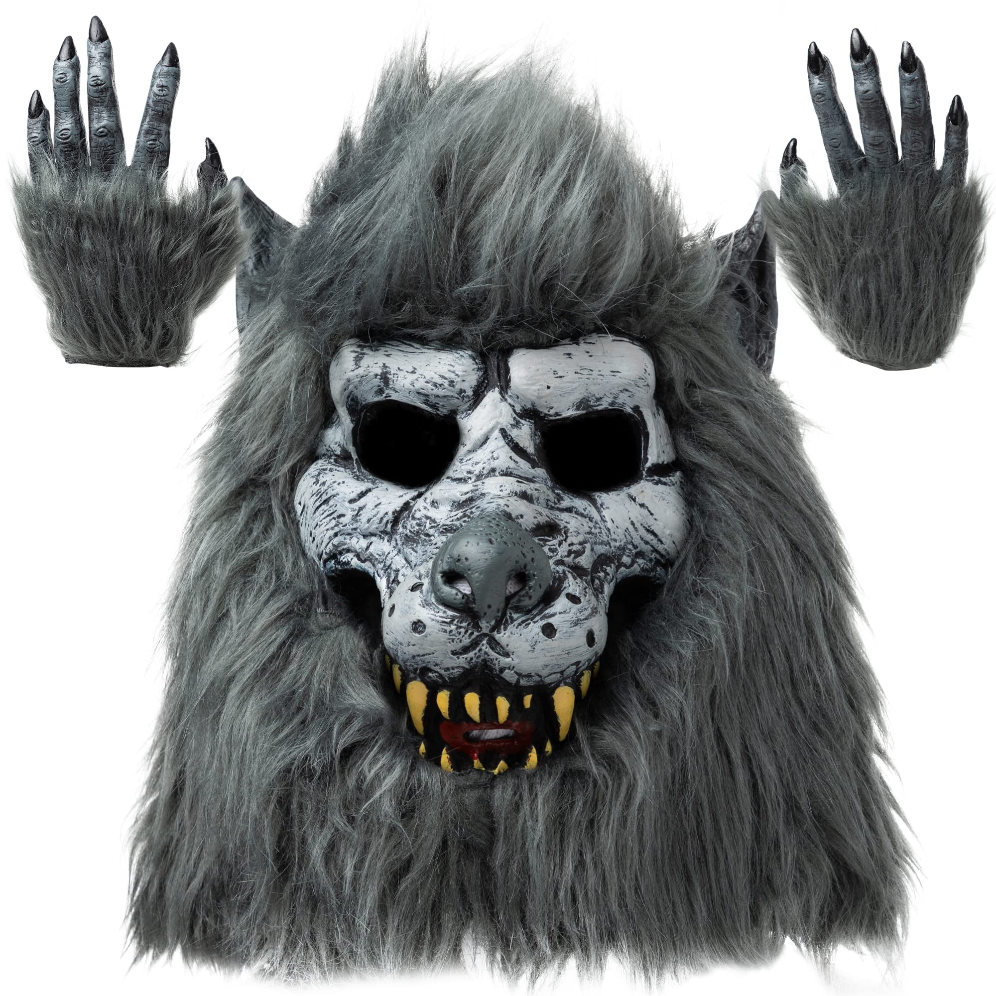 Spooktacular Creations Halloween Werewolf Mask Costume Big Bad Bloody ...