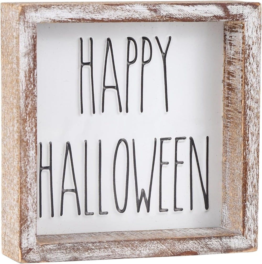 Spooktacular Halloween Home Decor: Cheerful "Happy Halloween" Block ...