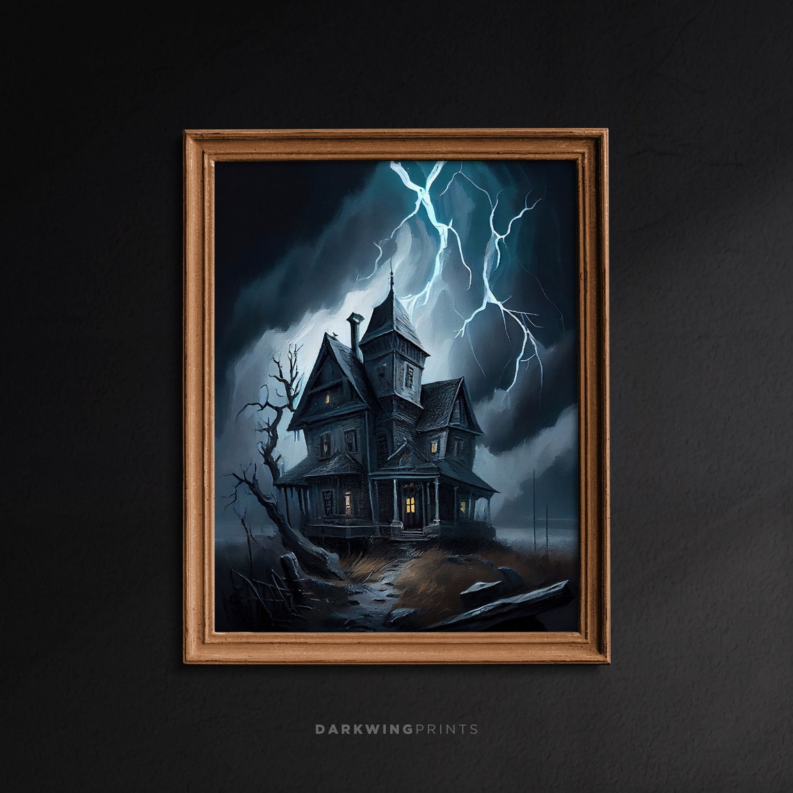 Spooky Abandoned House In The Storm Lightning, Dark Academia, Antique ...