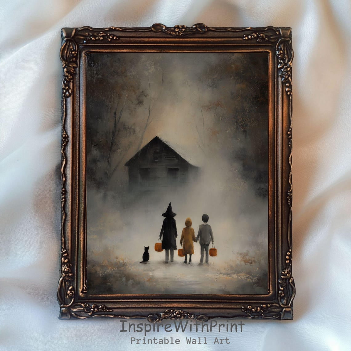 Spooky Art, Trick-Or-Treat Print, Witchy Printable Moody Fall Print ...