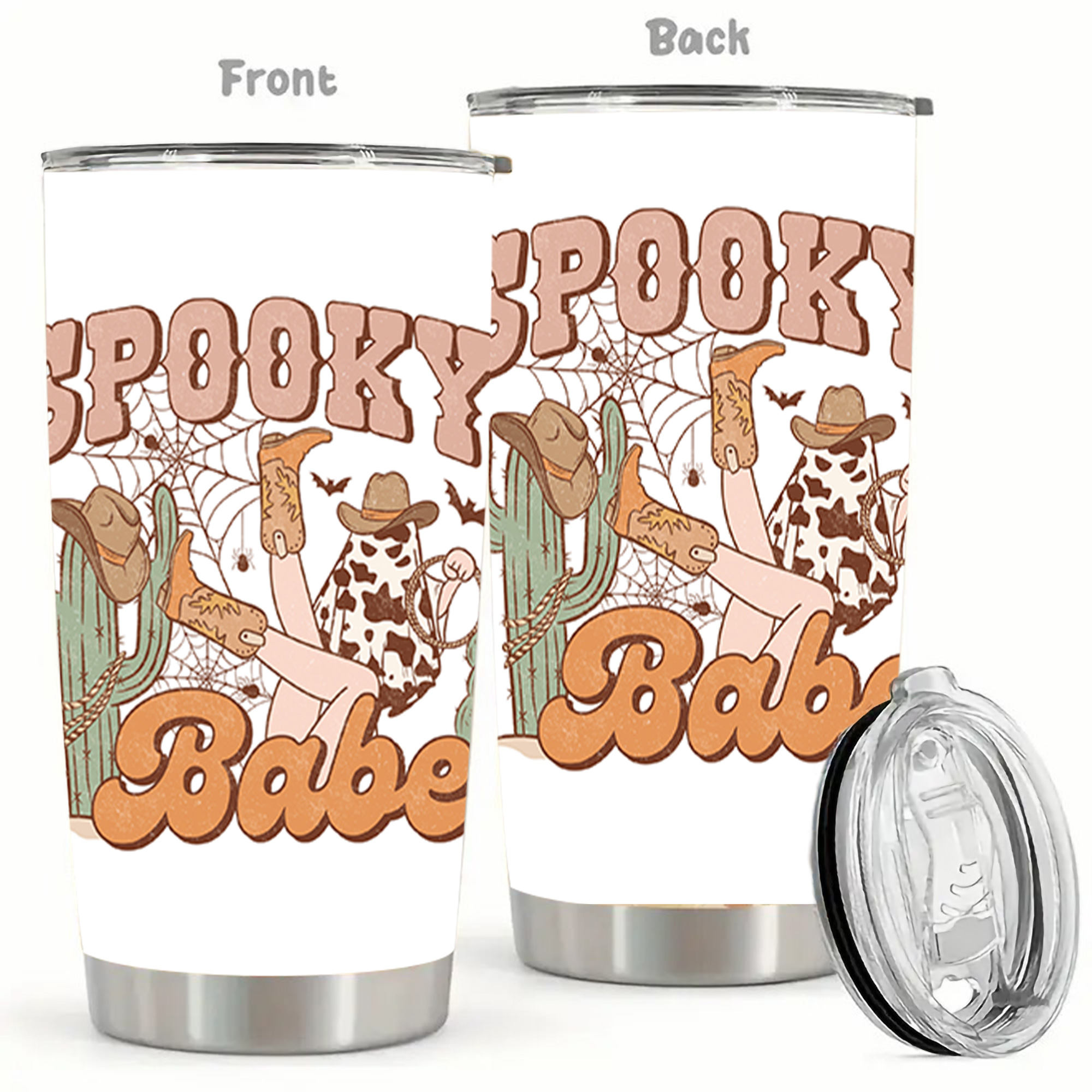 Spooky Babe 1 pc 20oz Double Stainless Steel 3D Printed Thermoses ...