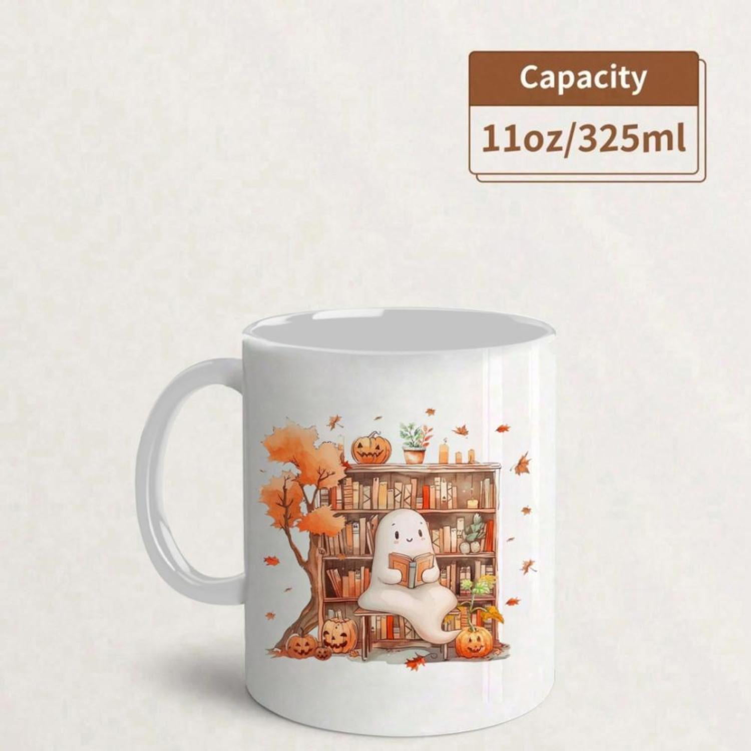 Spooky Book Nook Set Ghost Reader AUX SELECTION Mug Pinecone Decor ...